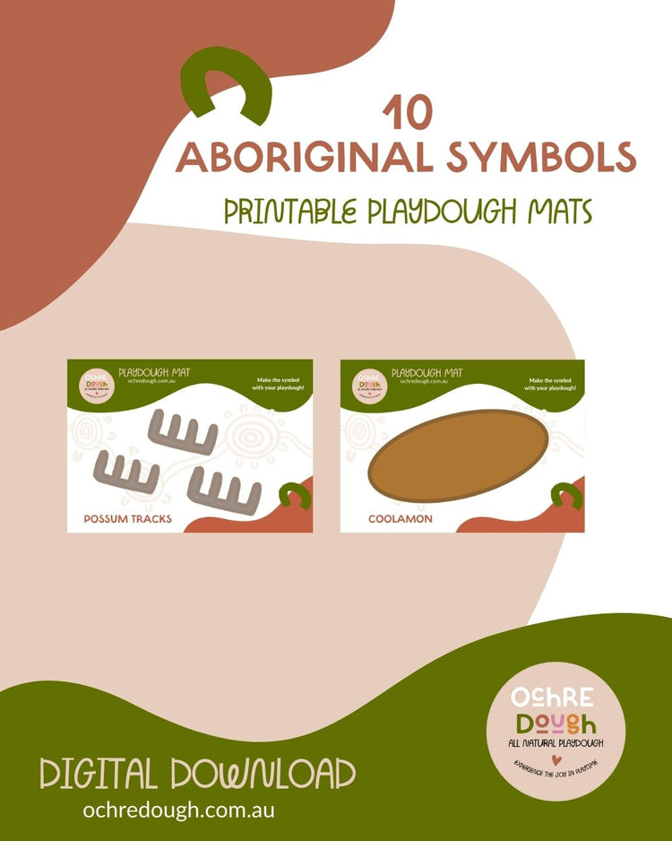 Aboriginal Symbols | 10 Playdough Mats (digital download, printable ...