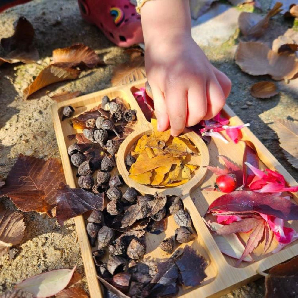 Aboriginal Flag Bamboo Sensory Tray – Ochre Dough